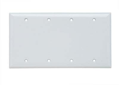 4-Gang Thermoset Wall Plate, Blank, White – JSA Lighting